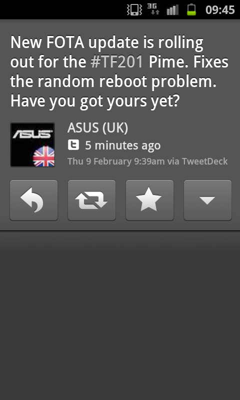 Asus Transformer Prime receiving update to fix random reboots ... Asus Transformer Prime receiving update to fix random reboots ...